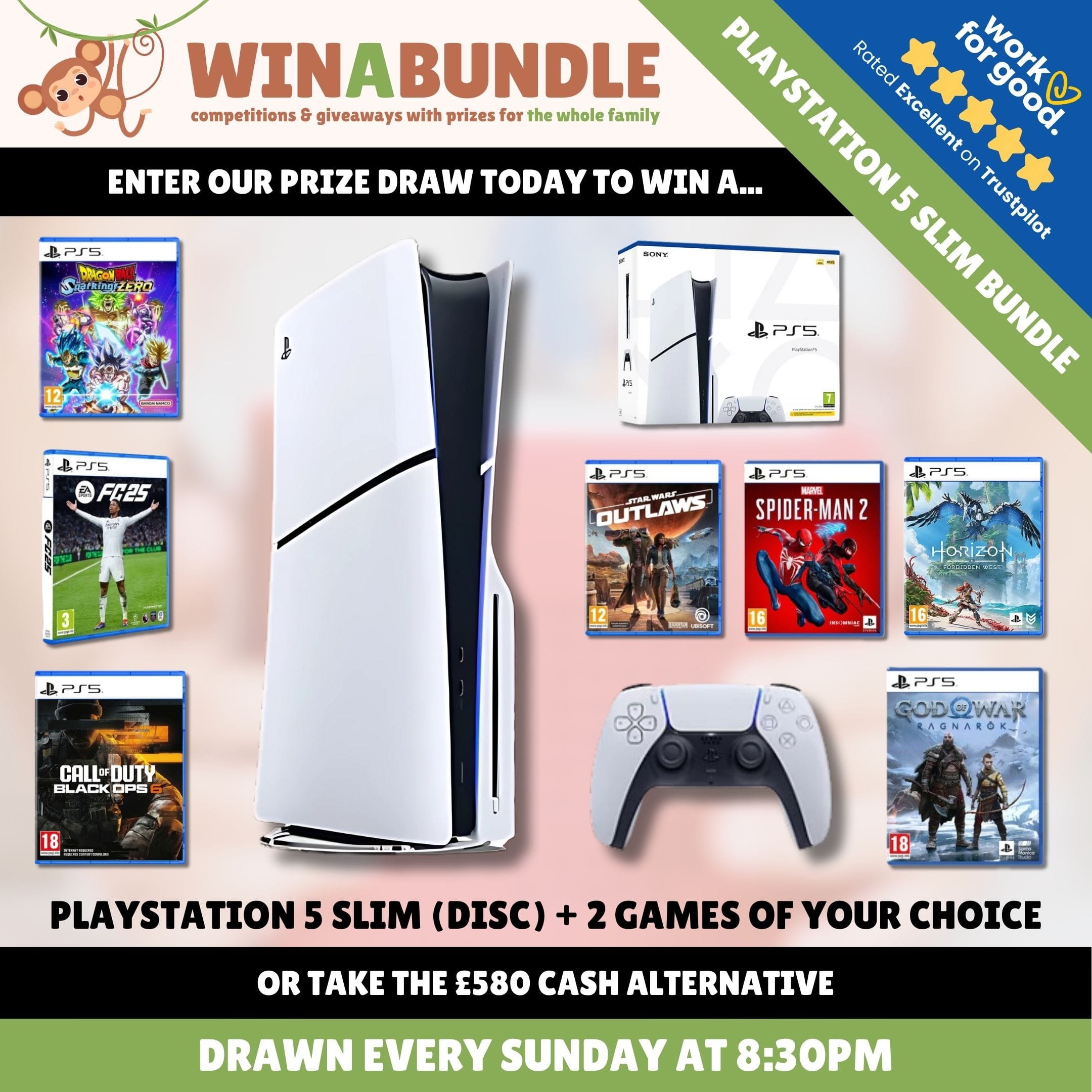 Win A Playstation 5 Slim (Disc Version) Bundle (or £580 cash) #2 | Win ...